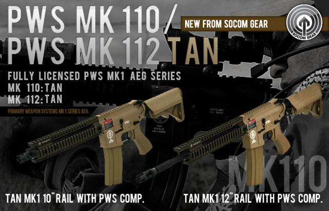 SOCOM Gear PWS Licensed M4 MK1 Airsoft AEG Rifle (Color: Black / Mk112 ...