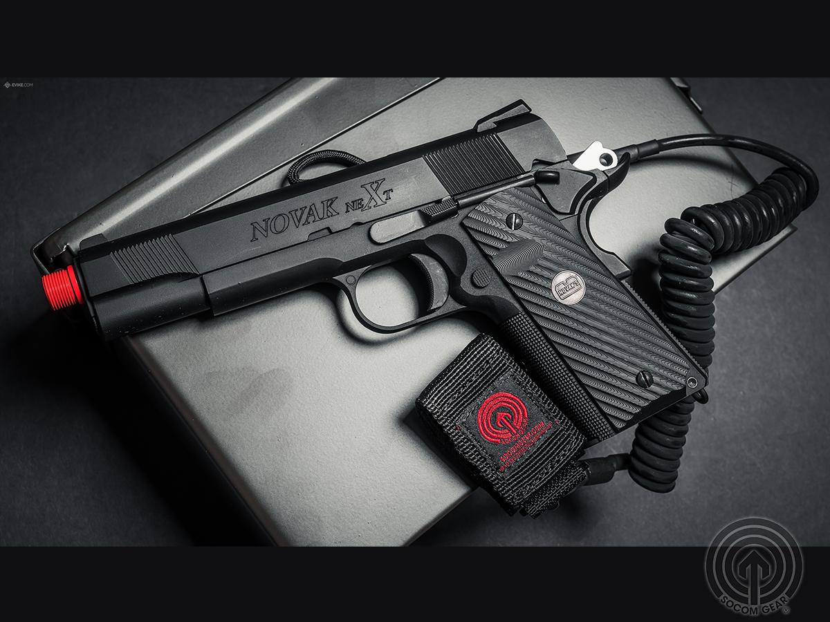 SOCOM Gear Novak NEXT 1911 Airsoft GBB Pistol w/ Gun Bag (Color: 2-Tone ...