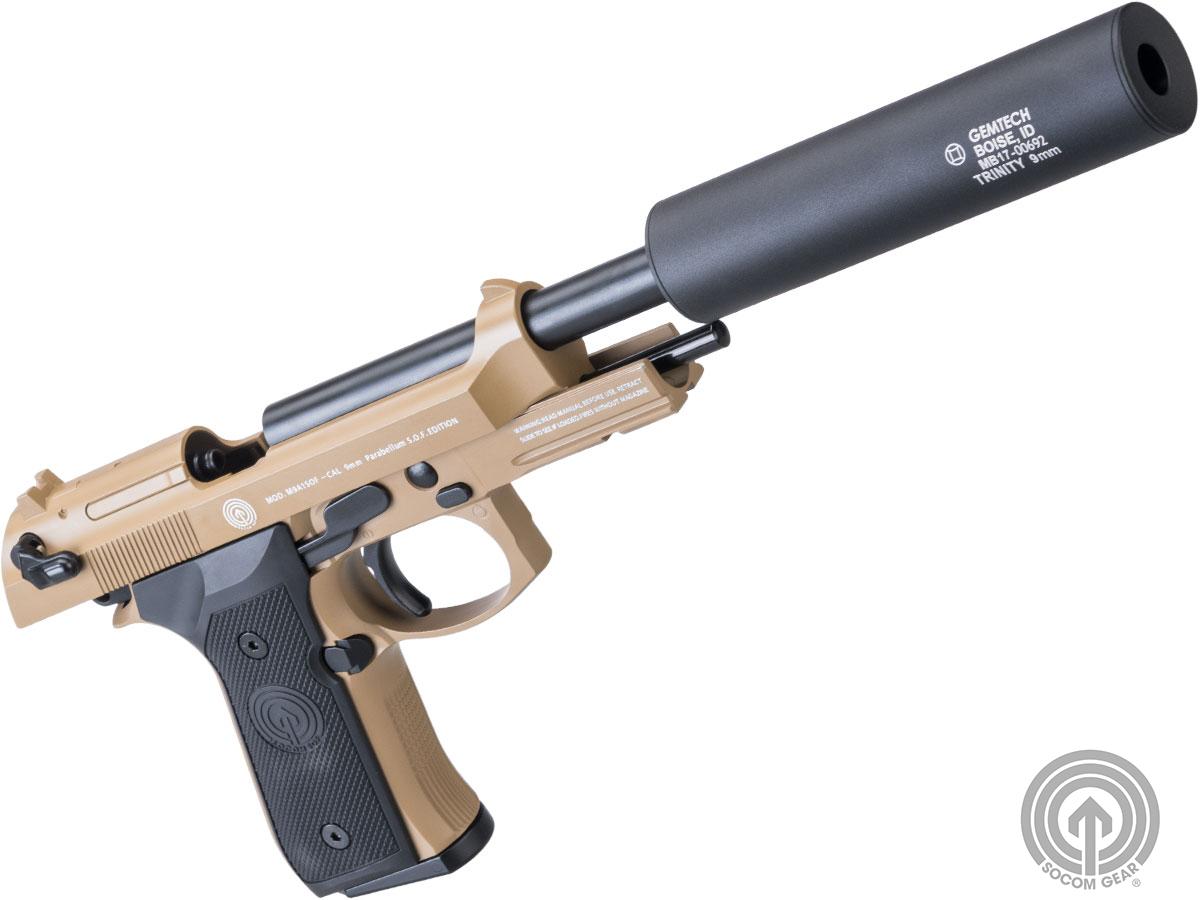 Socom Gear WE Full Metal M9A1 SOF (Color: Desert / Gemtech Trinity ...