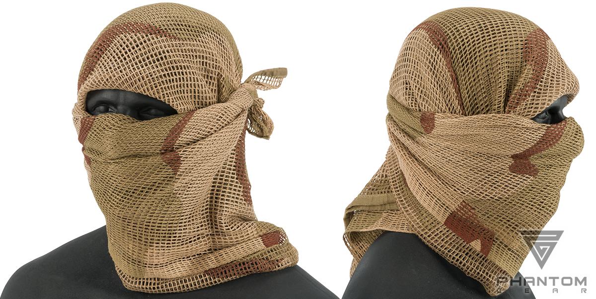 Phantom Gear Perforated Sniper Veil (Color: 3 Color Desert), Tactical ...