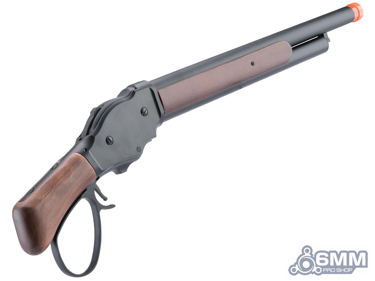 6mmproshop x Golden Eagle M1887 Lever Action Gas Airsoft Shotgun (Color: Black / Standard / Wild ...