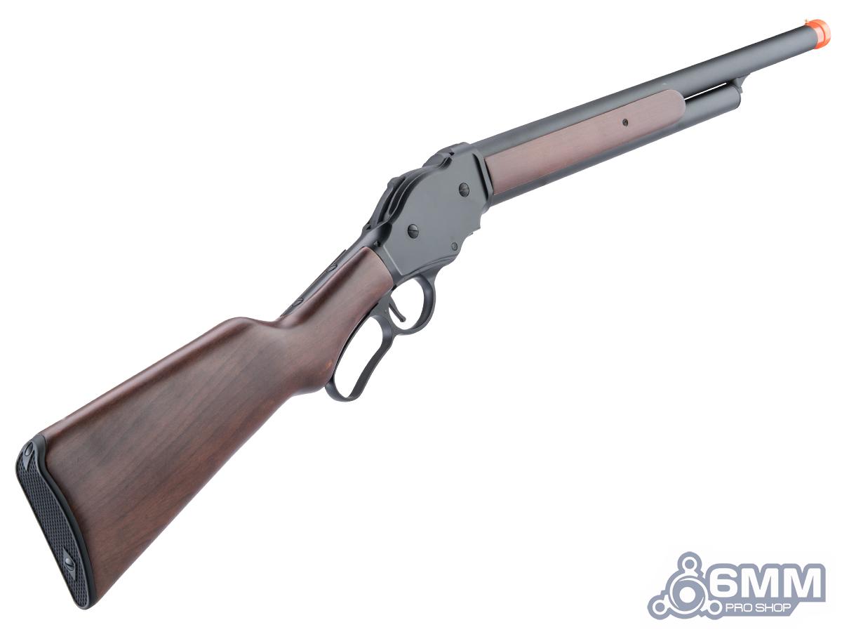 6mmproshop x Golden Eagle M1887 Lever Action Gas Airsoft Shotgun (Color: Black / Long / Standard ...