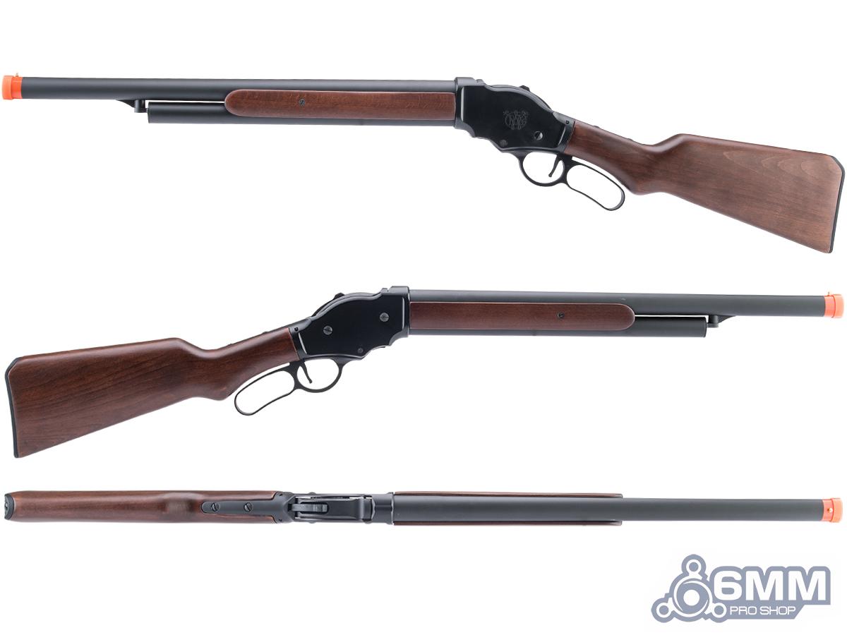 6mmproshop x Golden Eagle M1887 Lever Action Gas Airsoft Shotgun (Color: Black / Long / Standard ...