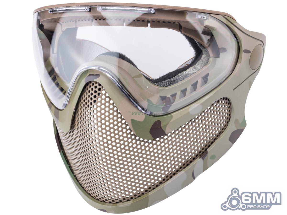 6mmProShop "Pilot" Face Mask w/ Steel Mesh Lower Face Protection (Color ...