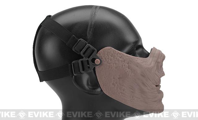 6mmProShop "Zombie" Iron Face Lower Half Mask (Color: Tan), Tactical ...