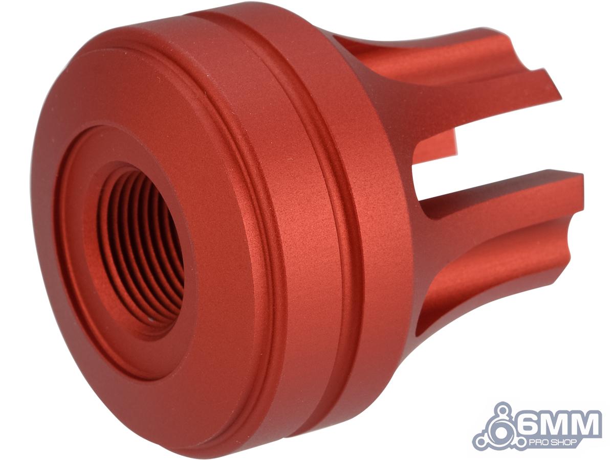6mmProShop Diablo Type Flash Hider for Airsoft Rifles (Color: Red ...