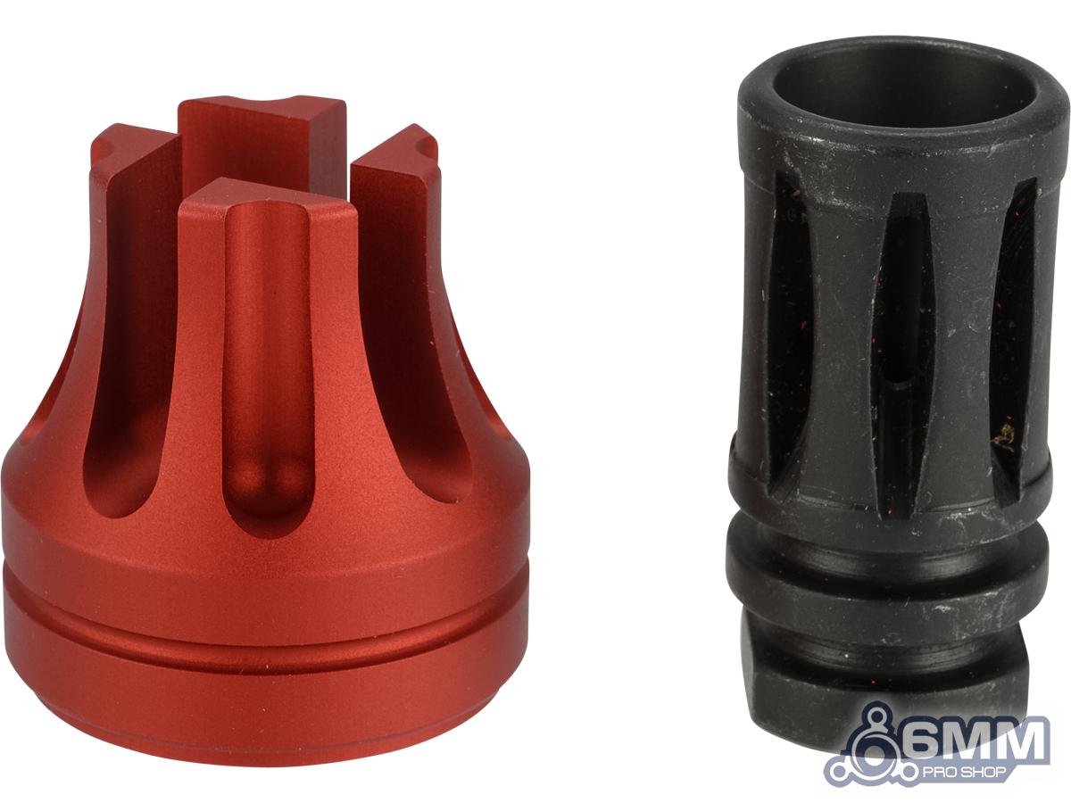 6mmProShop Diablo Type Flash Hider for Airsoft Rifles (Color: Red ...