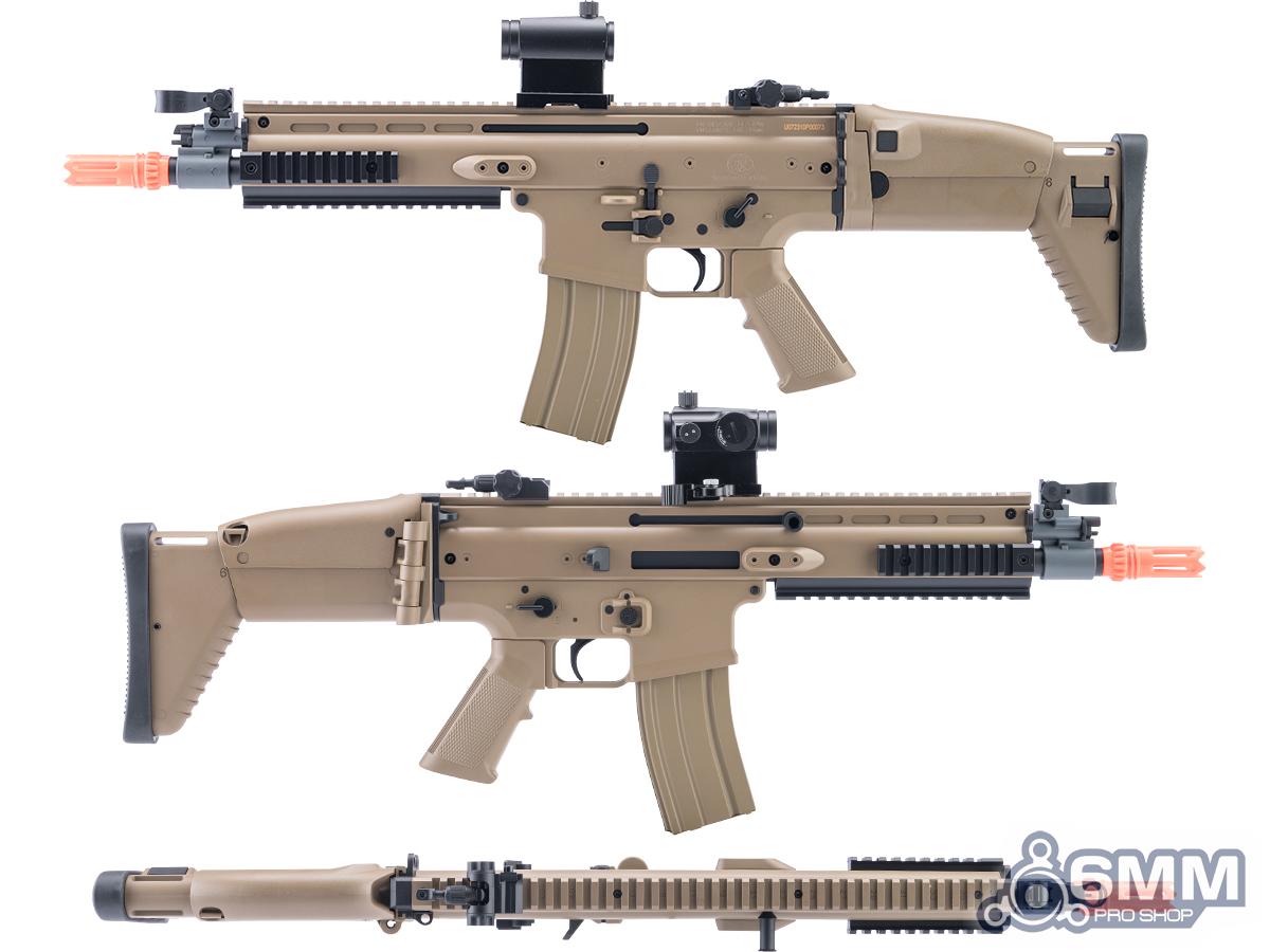 6mmproshop FN Herstal Licensed SCAR-L Airsoft AEG Rifle w/ ZEUS MOSFET by Cybergun (Color: Tan ...
