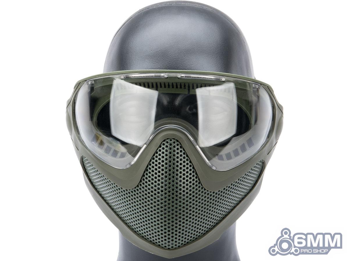 6mmProShop "Pilot" Face Mask w/ Steel Mesh Lower Face Protection (Color ...