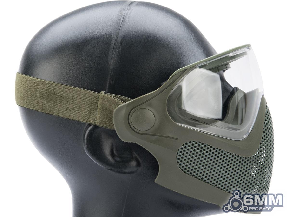 6mmProShop "Pilot" Face Mask w/ Steel Mesh Lower Face Protection (Color ...
