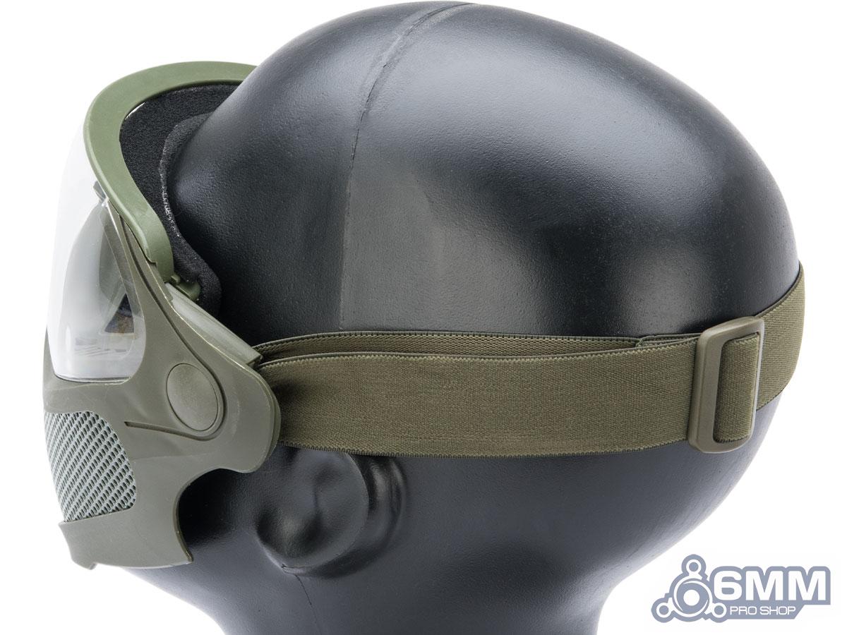 6mmProShop "Pilot" Face Mask w/ Steel Mesh Lower Face Protection (Color ...