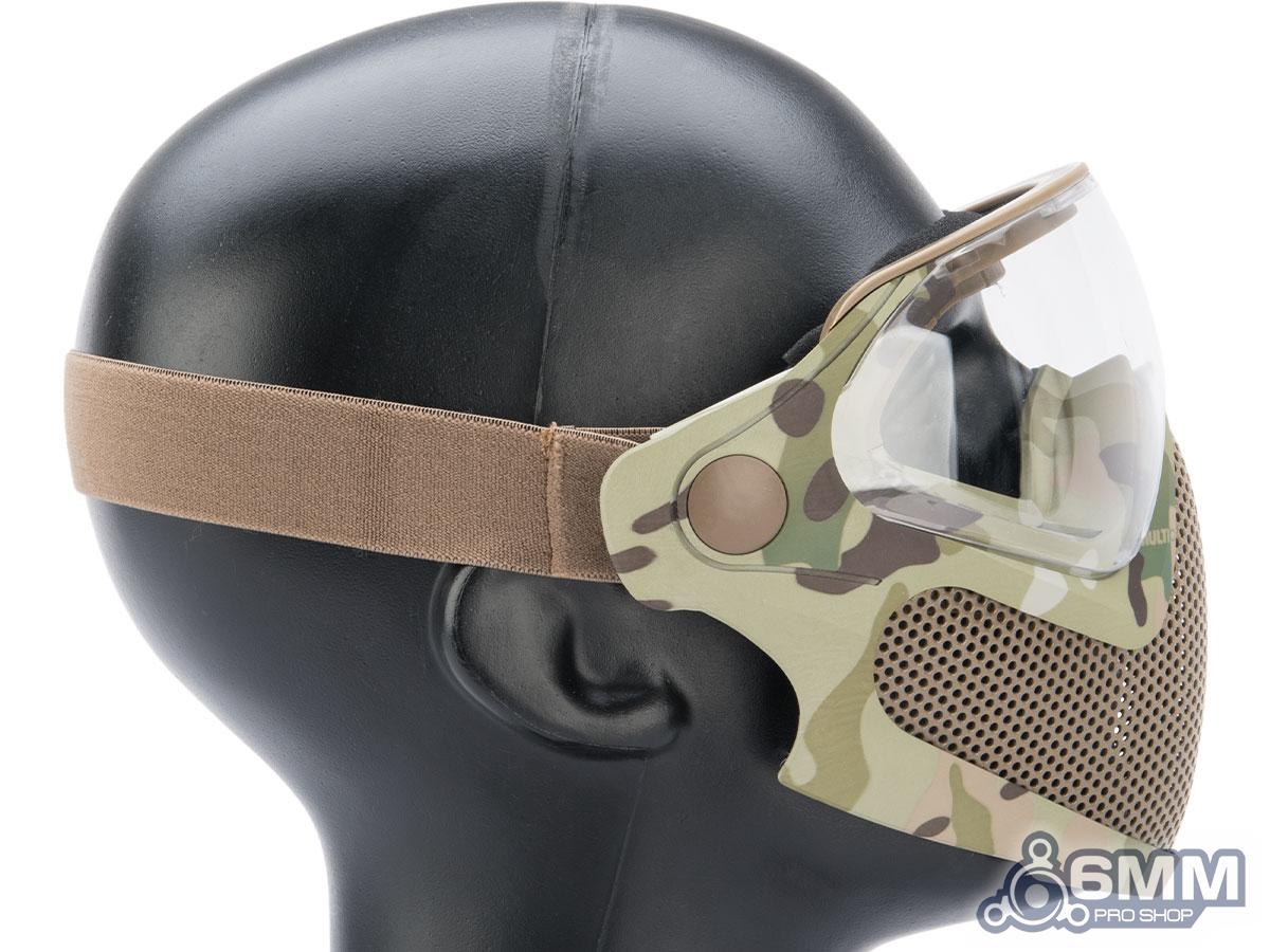 6mmProShop "Pilot" Face Mask w/ Steel Mesh Lower Face Protection (Color ...