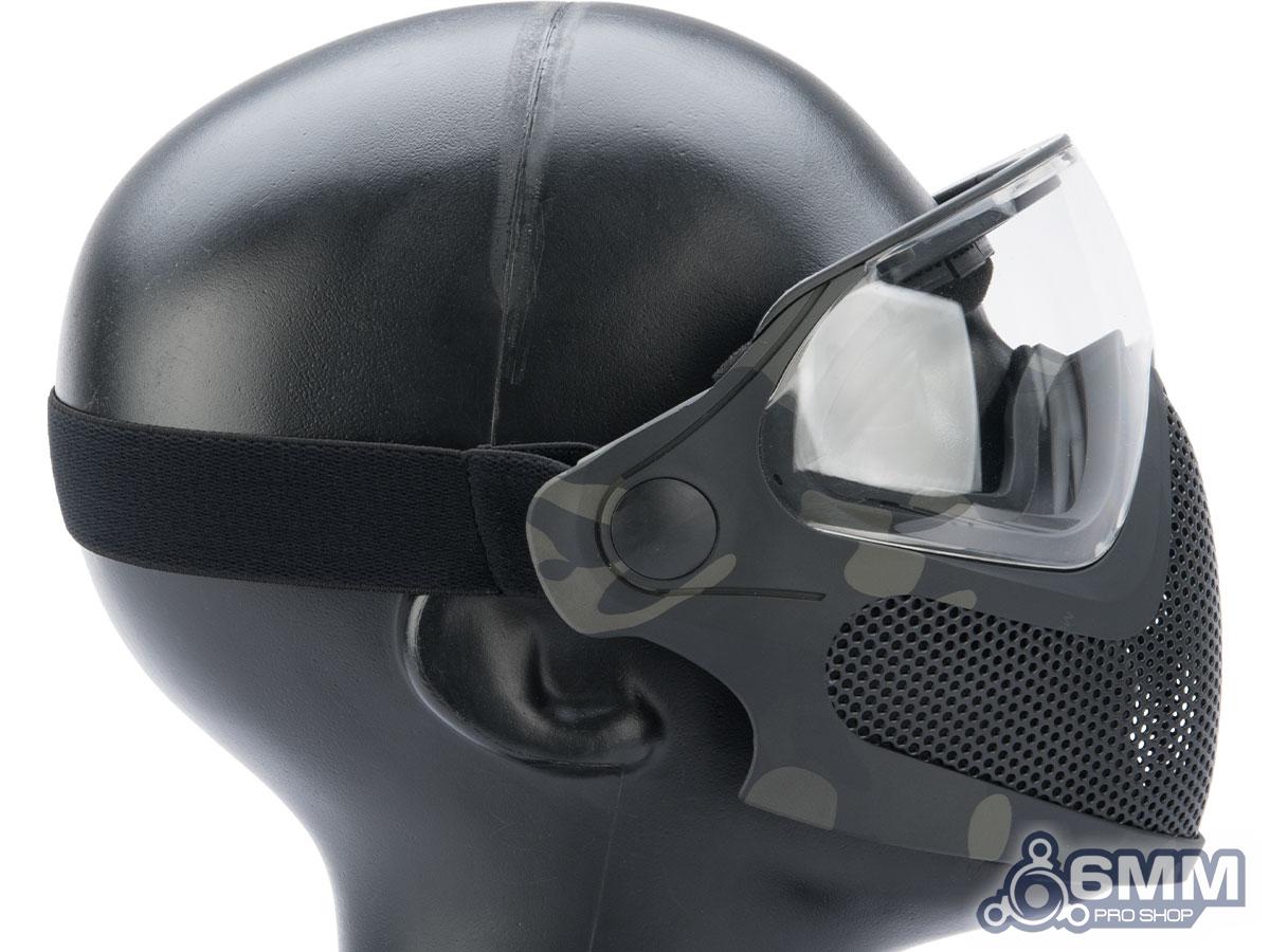 6mmProShop "Pilot" Face Mask w/ Steel Mesh Lower Face Protection (Color ...