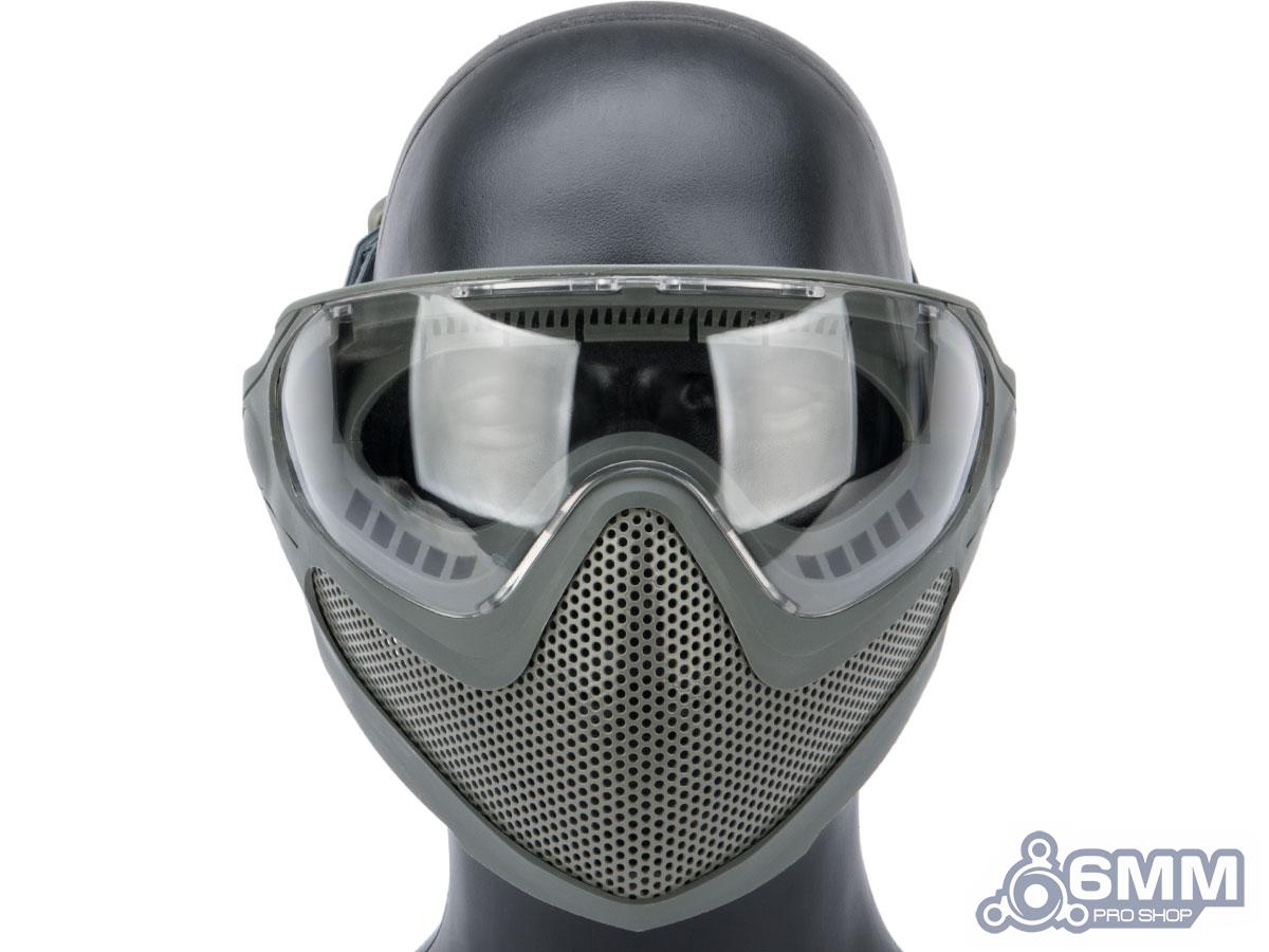 6mmProShop "Pilot" Face Mask w/ Steel Mesh Lower Face Protection (Color ...