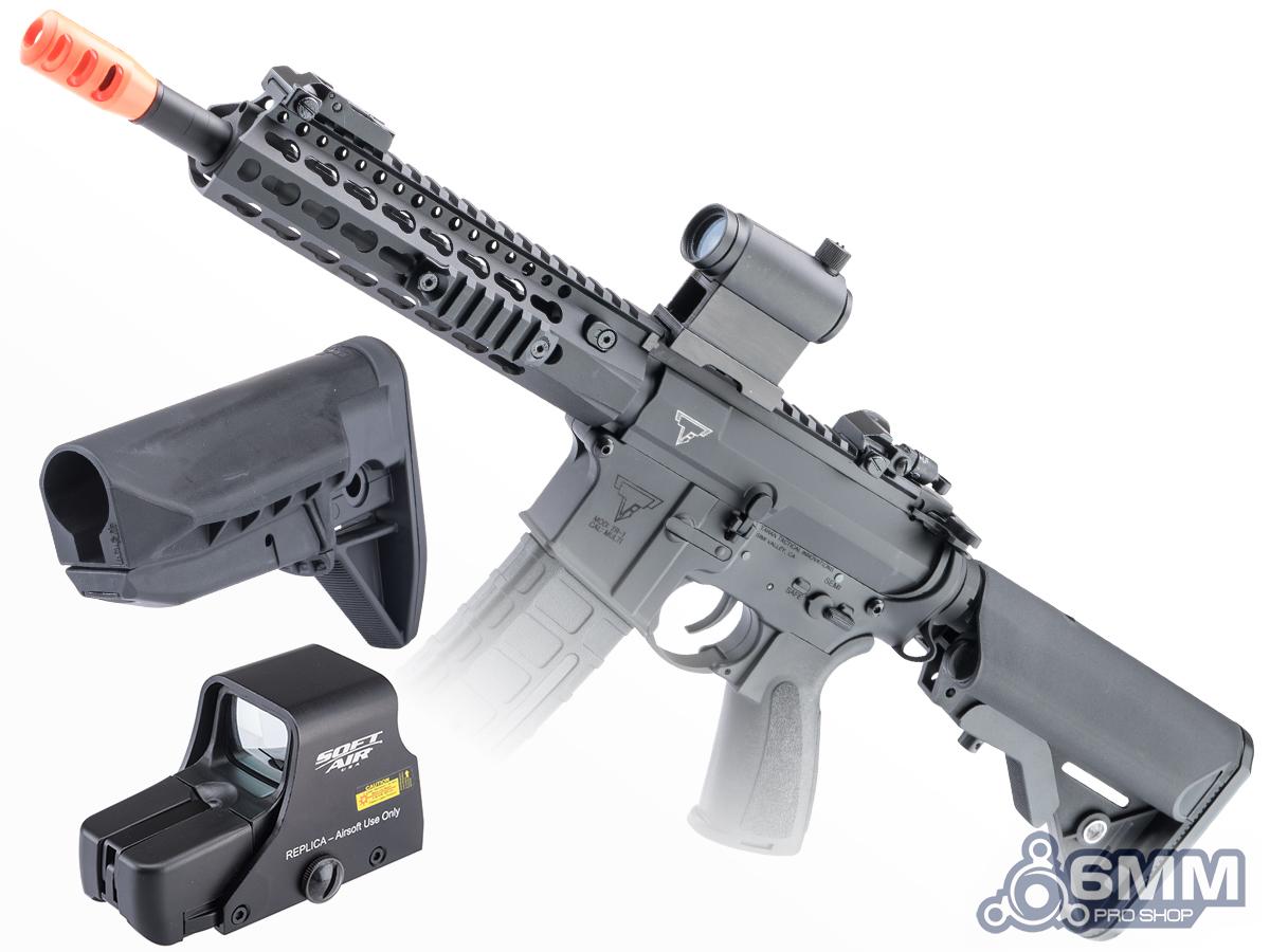 6mmProShop TTI Licensed TR-1 Ultralight M4 Airsoft AEG Rifle (Model: 8" Keymod / Black / Raid ...