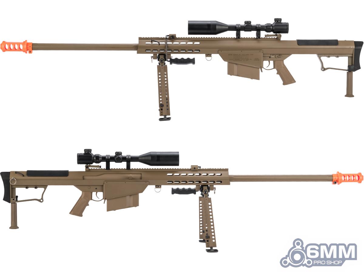 6mmProShop Barrett Licensed M107A1 Bolt Action Powered Airsoft Sniper ...