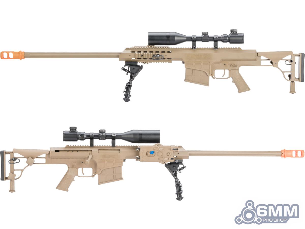 Barrett Licensed M98B MRAD w/ Folding Stock Airsoft AEG Sniper Rifle by ...