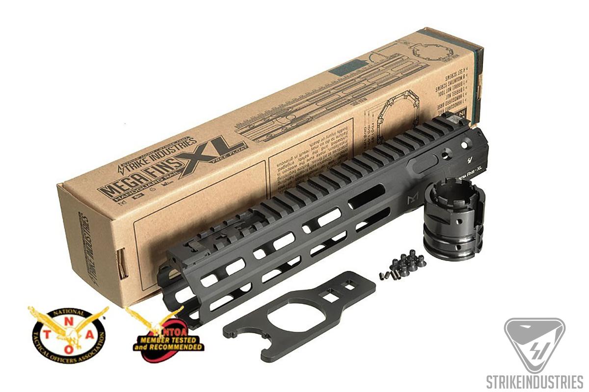 Strike Industries Mega Fins XL Handguard w/ MLOK (Size: 15" / Red ...