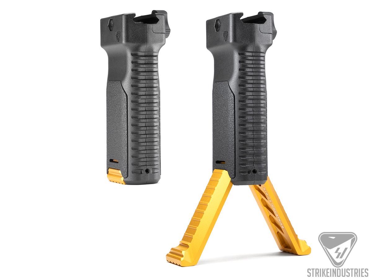 Strike Industries Vertical Bipod Grip w/ Aluminum Legs (Color: Titan ...