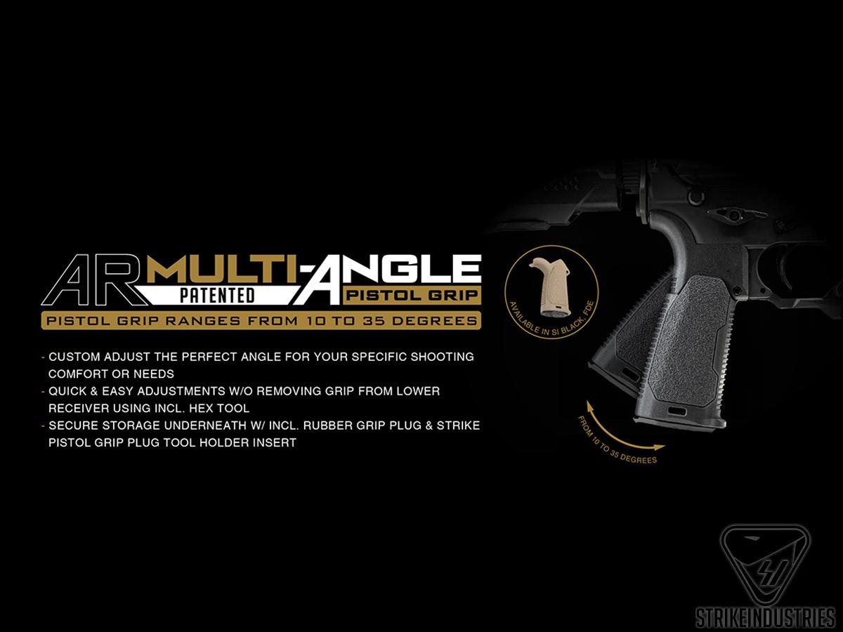 Strike Industries AR Multi-Angle Pistol Grip (Color: Black ...