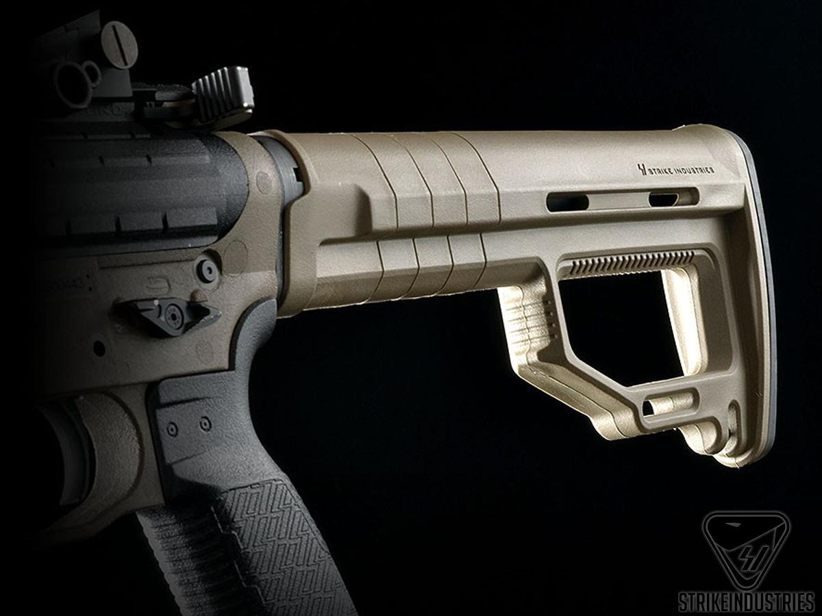 Strike Industries Modular Fixed Stock for AR15 Rifles (Color: Flat Dark ...
