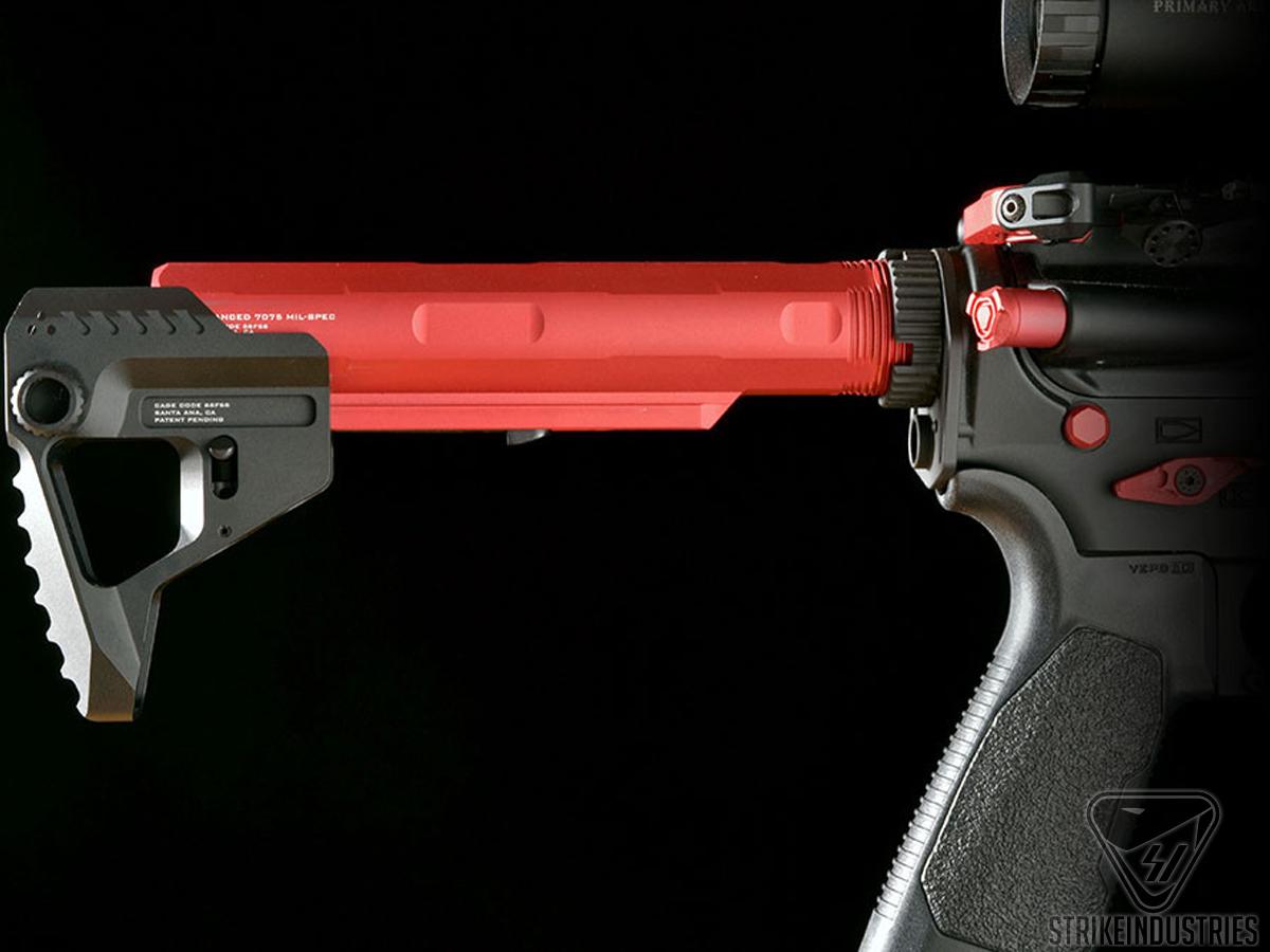 Strike Industries Pit Stock CNC Billet Aluminum Ultra Low Profile Stock ...
