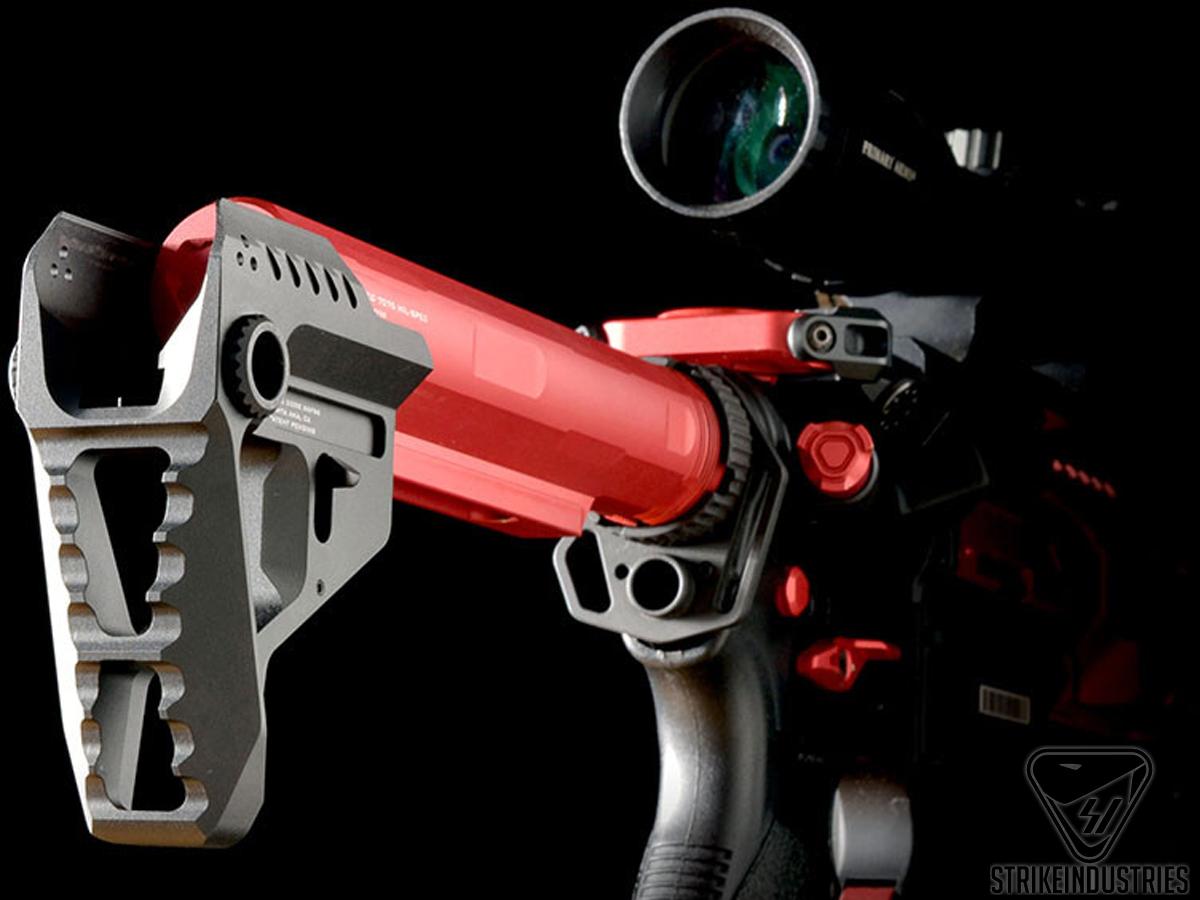 Strike Industries Pit Stock CNC Billet Aluminum Ultra Low Profile Stock ...