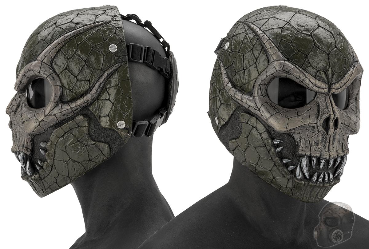 Evike.com R-Custom Fiberglass "Basilisk" Full Face Mask with Smoked ...