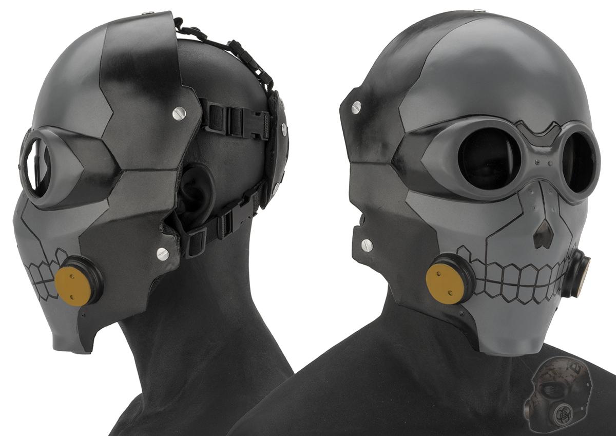 Evike.com R-Custom Fiberglass "Death Gun" Full Face Mask with Smoked ...