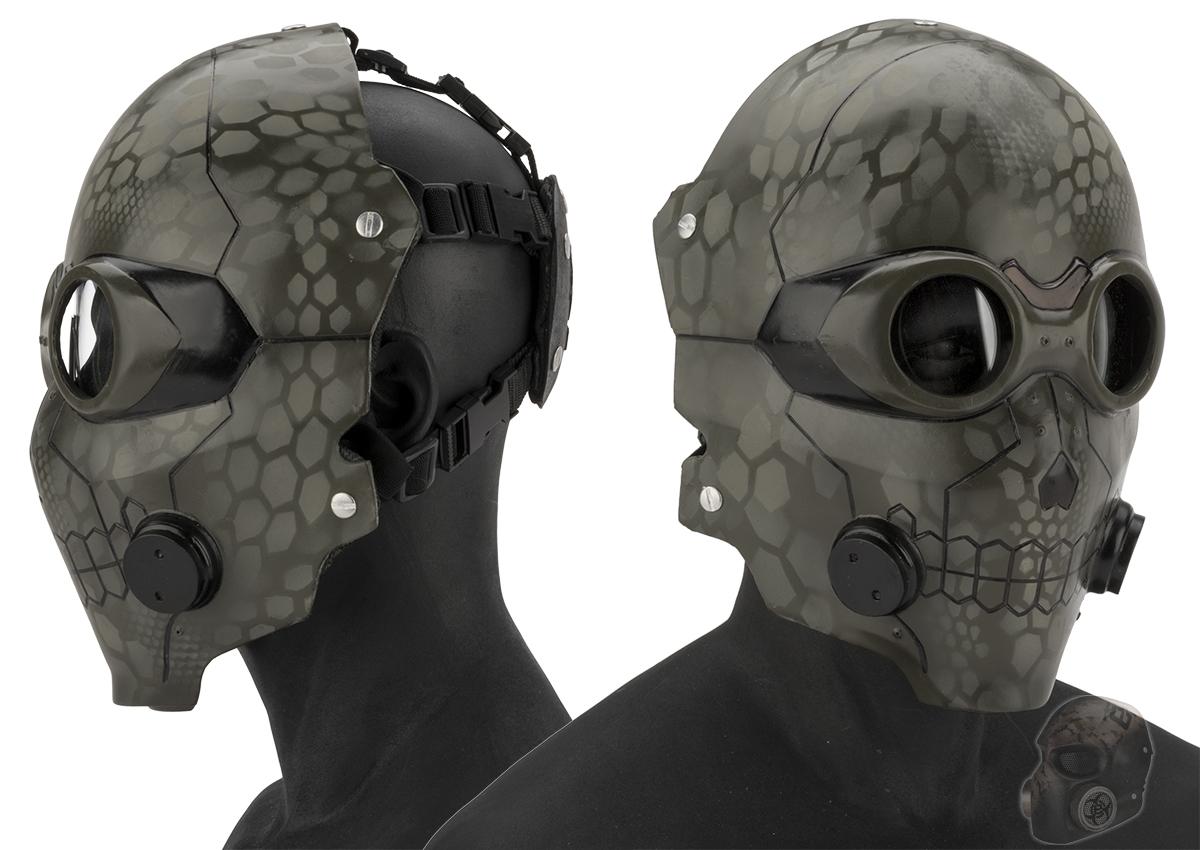 Evike.com R-Custom Fiberglass "Death Gun" Full Face Mask (Color: OD ...