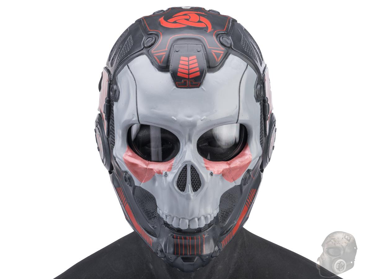 Evike.com R-Custom Fiberglass "Danger Cyberskull" Full Face Mask (Color ...