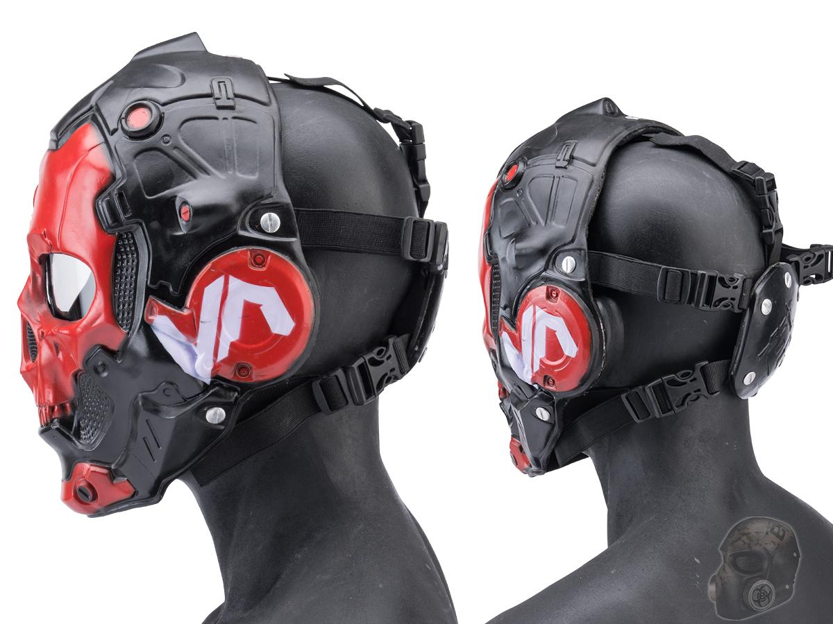 Evike.com R-Custom Fiberglass "Cyberskull" Full Face Mask (Color: Red ...