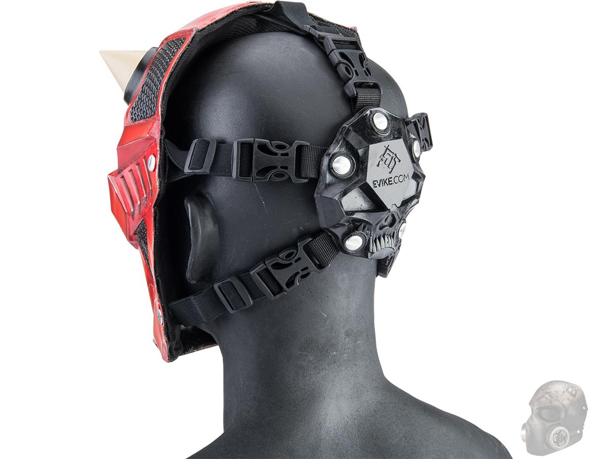 Evike.com R-Custom Fiberglass "Oni" Full Face Mask (Color: Red / Large ...