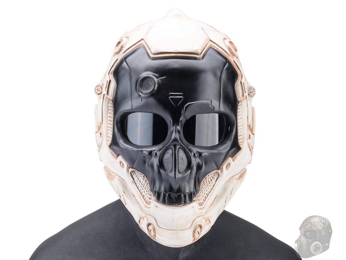 Evike.com R-Custom Fiberglass "Cyberskull" Full Face Mask (Color: Bone ...