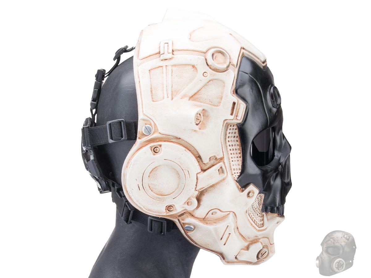 Evike.com R-Custom Fiberglass "Cyberskull" Full Face Mask (Color: Bone ...