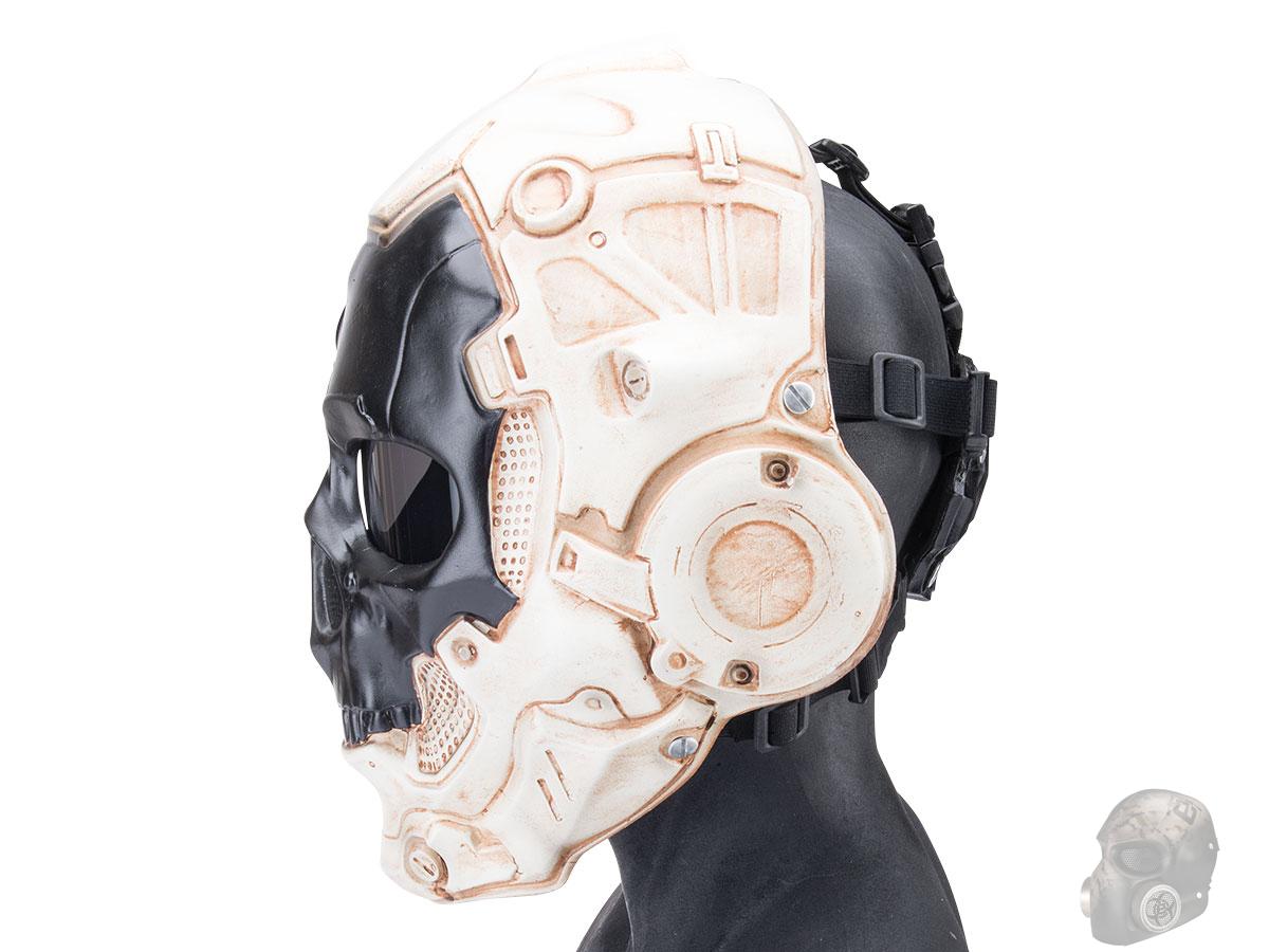 Evike.com R-Custom Fiberglass "Cyberskull" Full Face Mask (Color: Bone ...