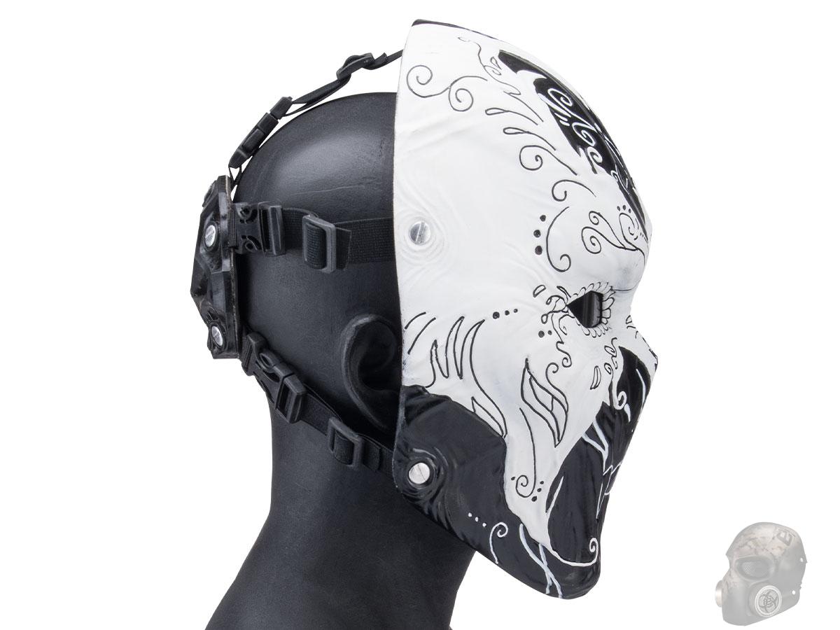 Evike.com R-Custom Fiberglass "Hellspawn" Full Face Mask (Color: Dia De ...