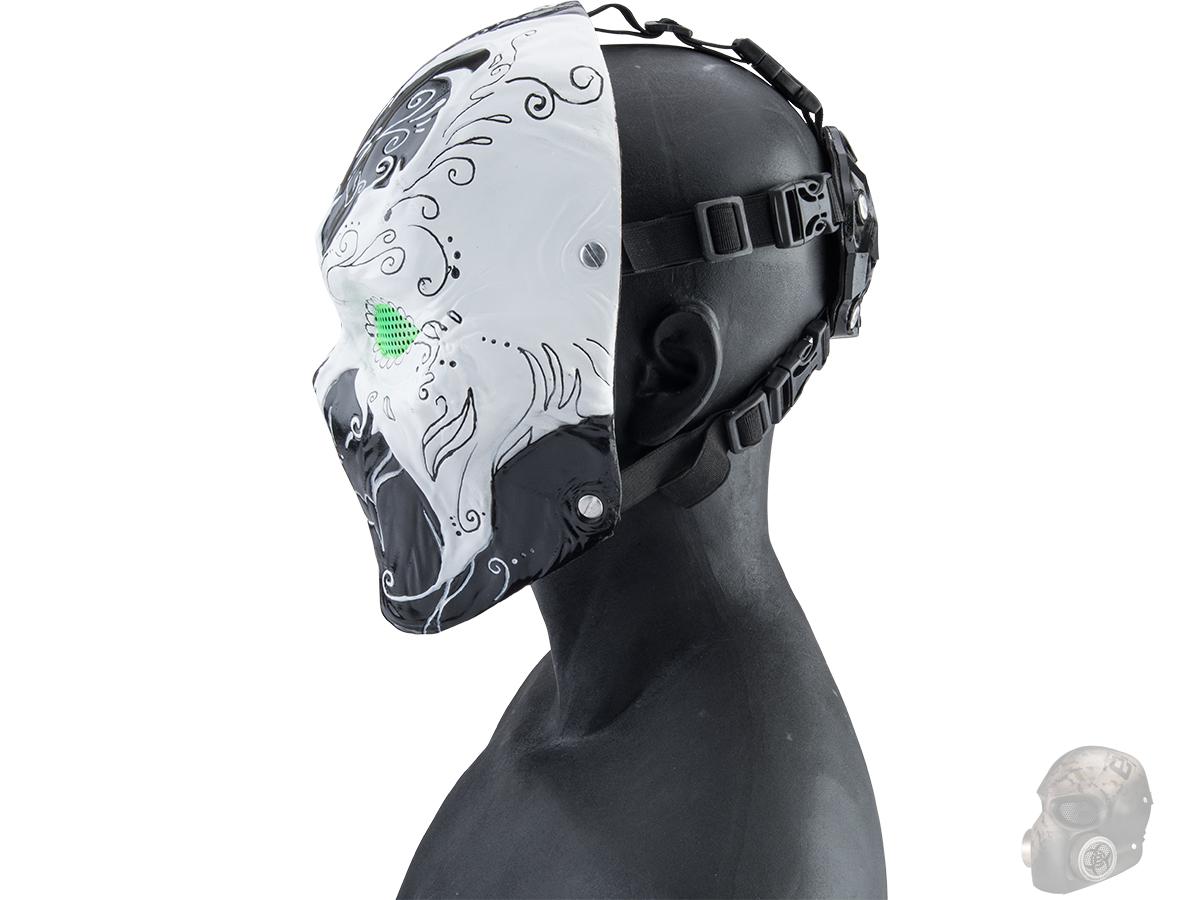 Evike.com R-Custom Fiberglass "Hellspawn" Full Face Mask (Color: Dia De ...