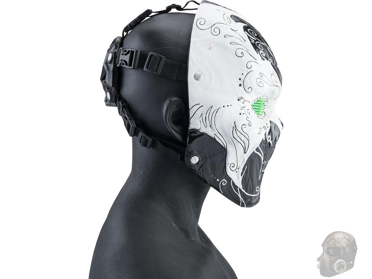 Evike.com R-Custom Fiberglass "Hellspawn" Full Face Mask (Color: Dia De ...