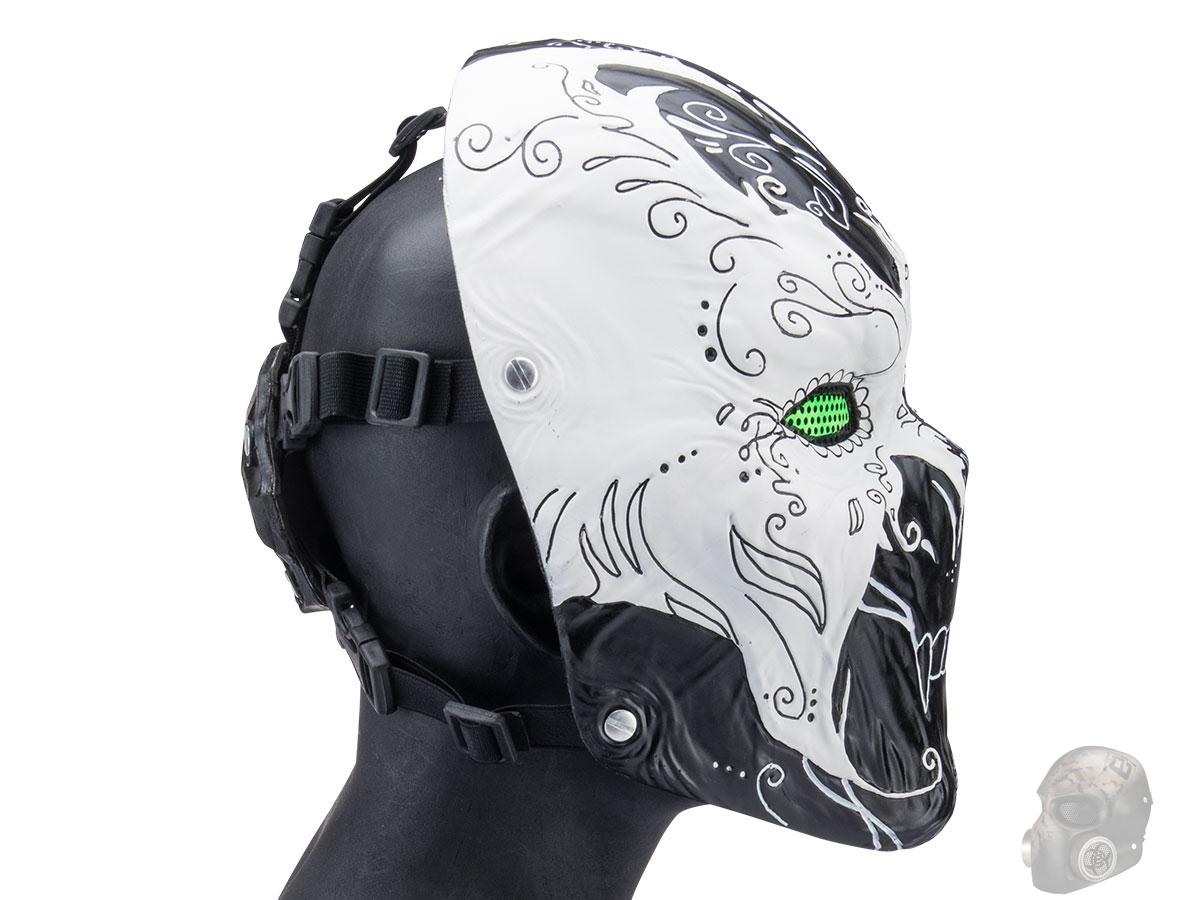 Evike.com R-Custom Fiberglass "Hellspawn" Full Face Mask (Color: Dia De ...