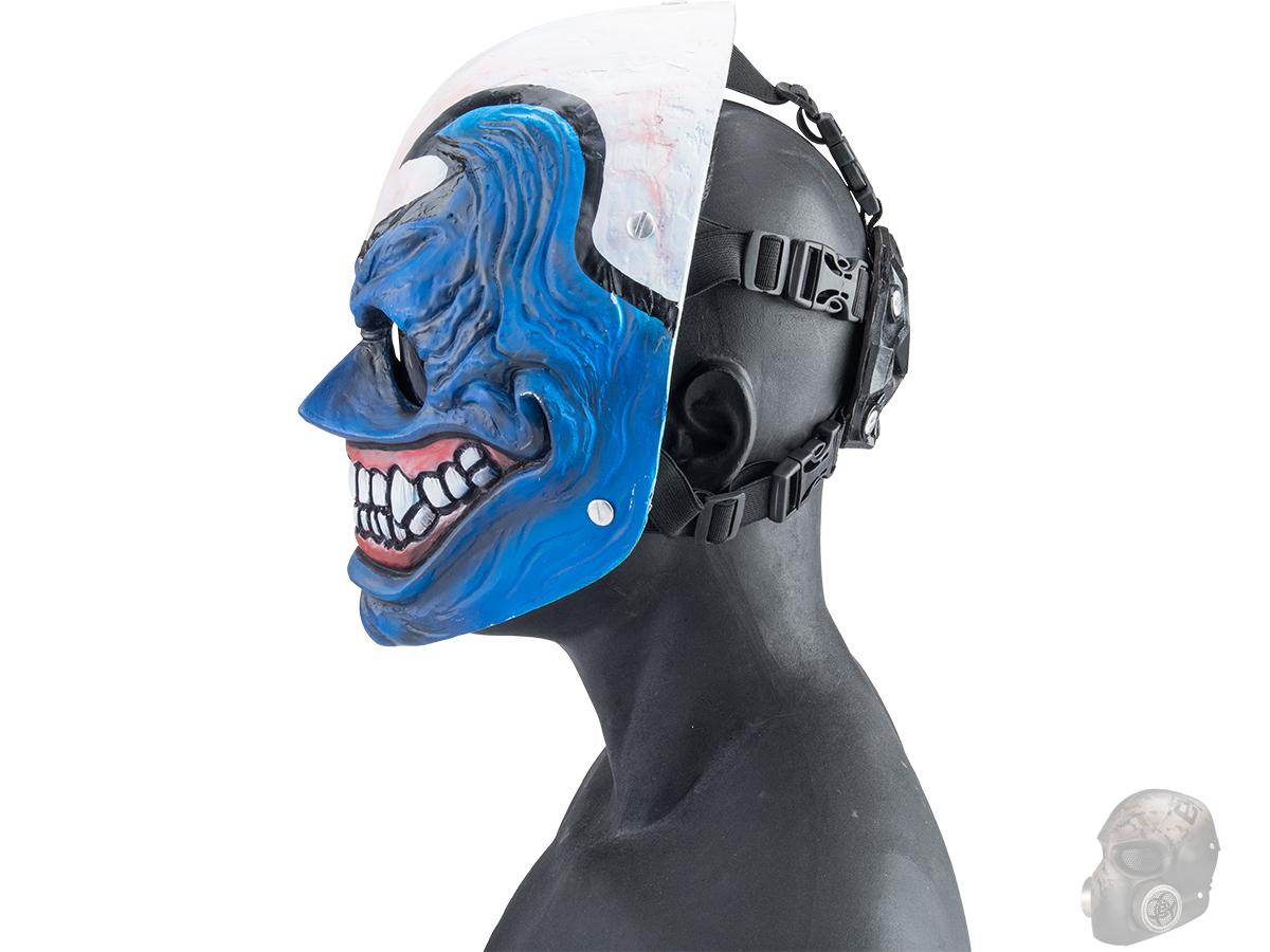 Evike.com R-Custom Fiberglass "Hell Clown" Full Face Mask (Color: Blue ...