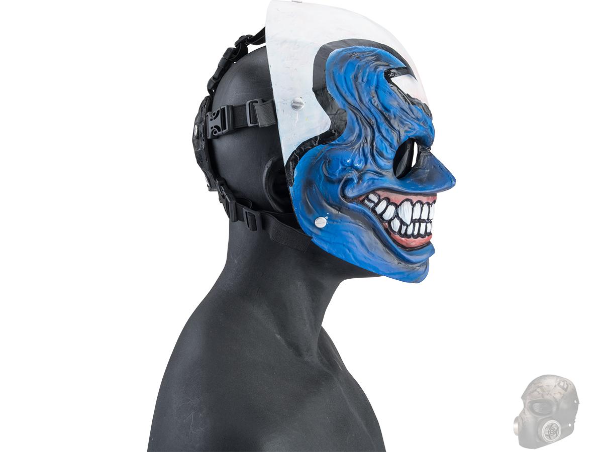 Evike.com R-Custom Fiberglass "Hell Clown" Full Face Mask (Color: Blue ...