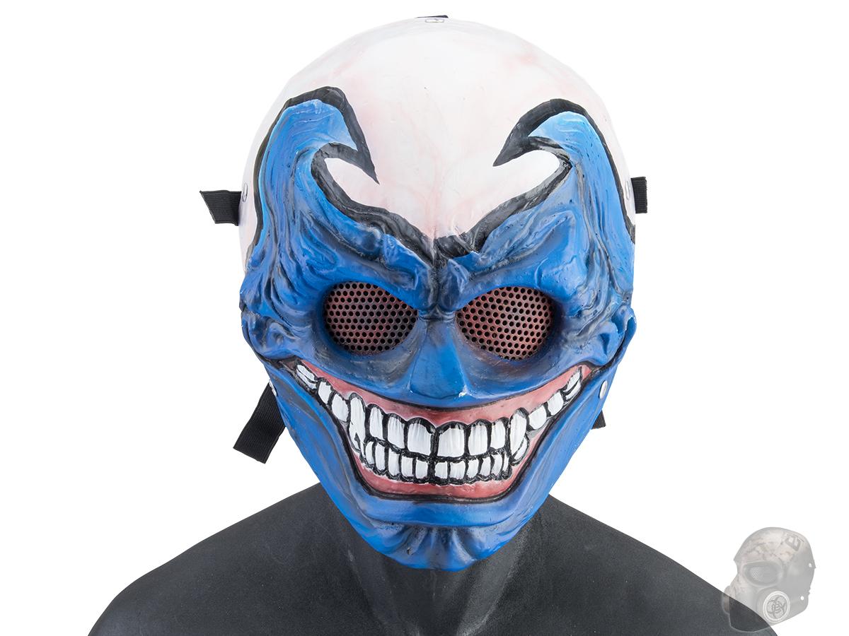 Evike.com R-Custom Fiberglass "Hell Clown" Full Face Mask (Color: Blue ...