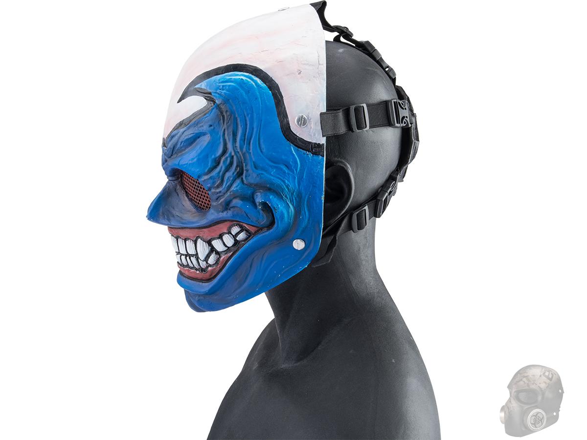 Evike.com R-Custom Fiberglass "Hell Clown" Full Face Mask (Color: Blue ...