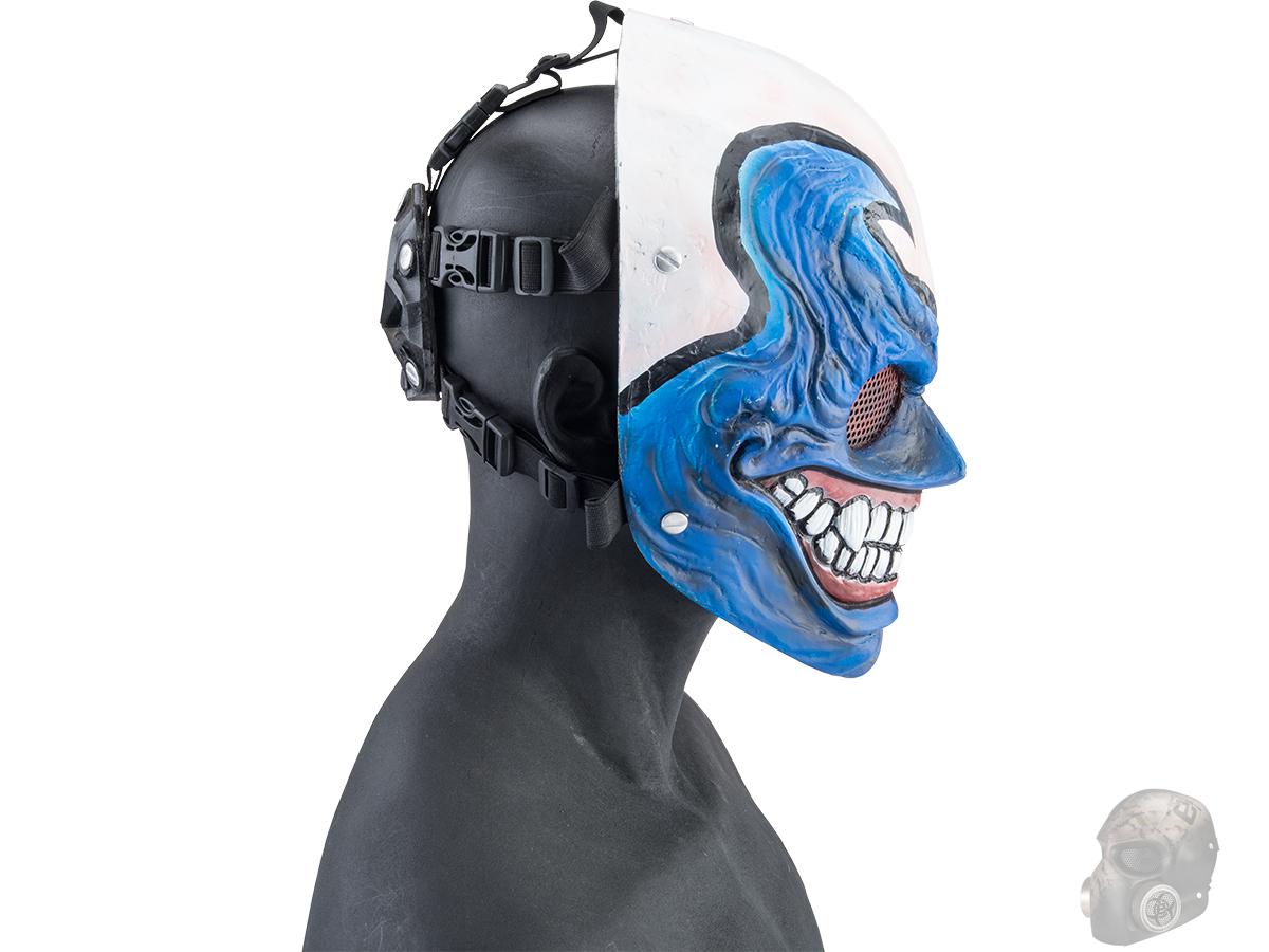 Evike.com R-Custom Fiberglass "Hell Clown" Full Face Mask (Color: Blue ...