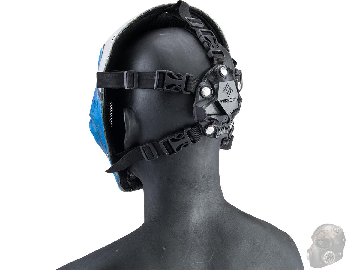 Evike.com R-Custom Fiberglass "Hell Clown" Full Face Mask (Color: Blue ...
