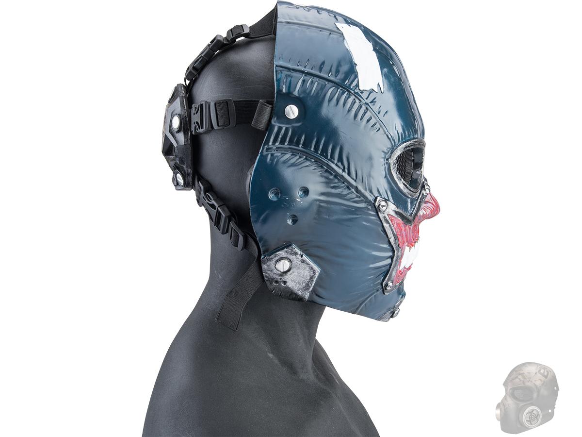 Evike.com R-Custom Fiberglass "Zombie" Full Face Mask (Color: Blue ...