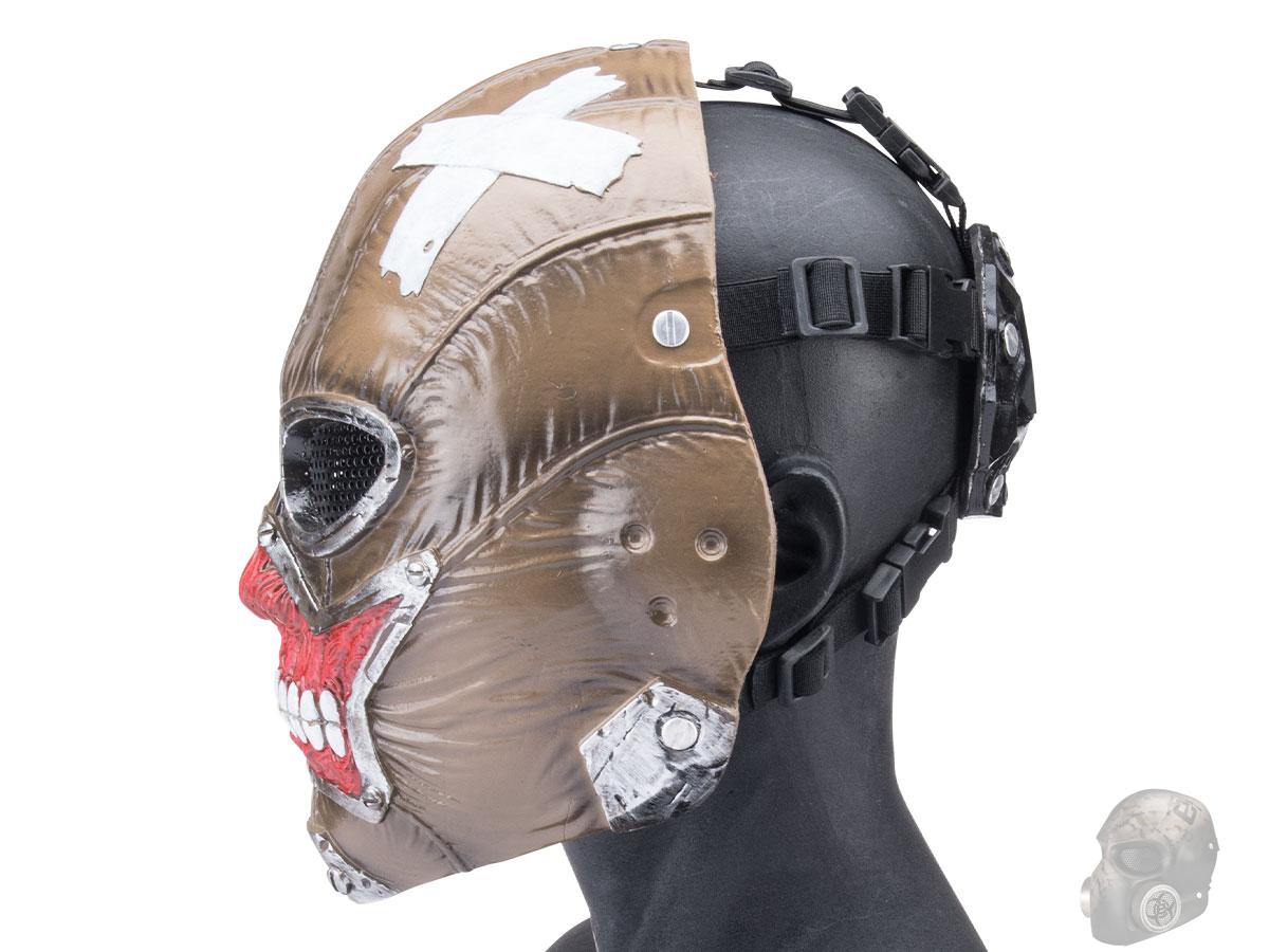 Evike.com R-Custom Fiberglass "Zombie" Full Face Mask (Color: Brown ...