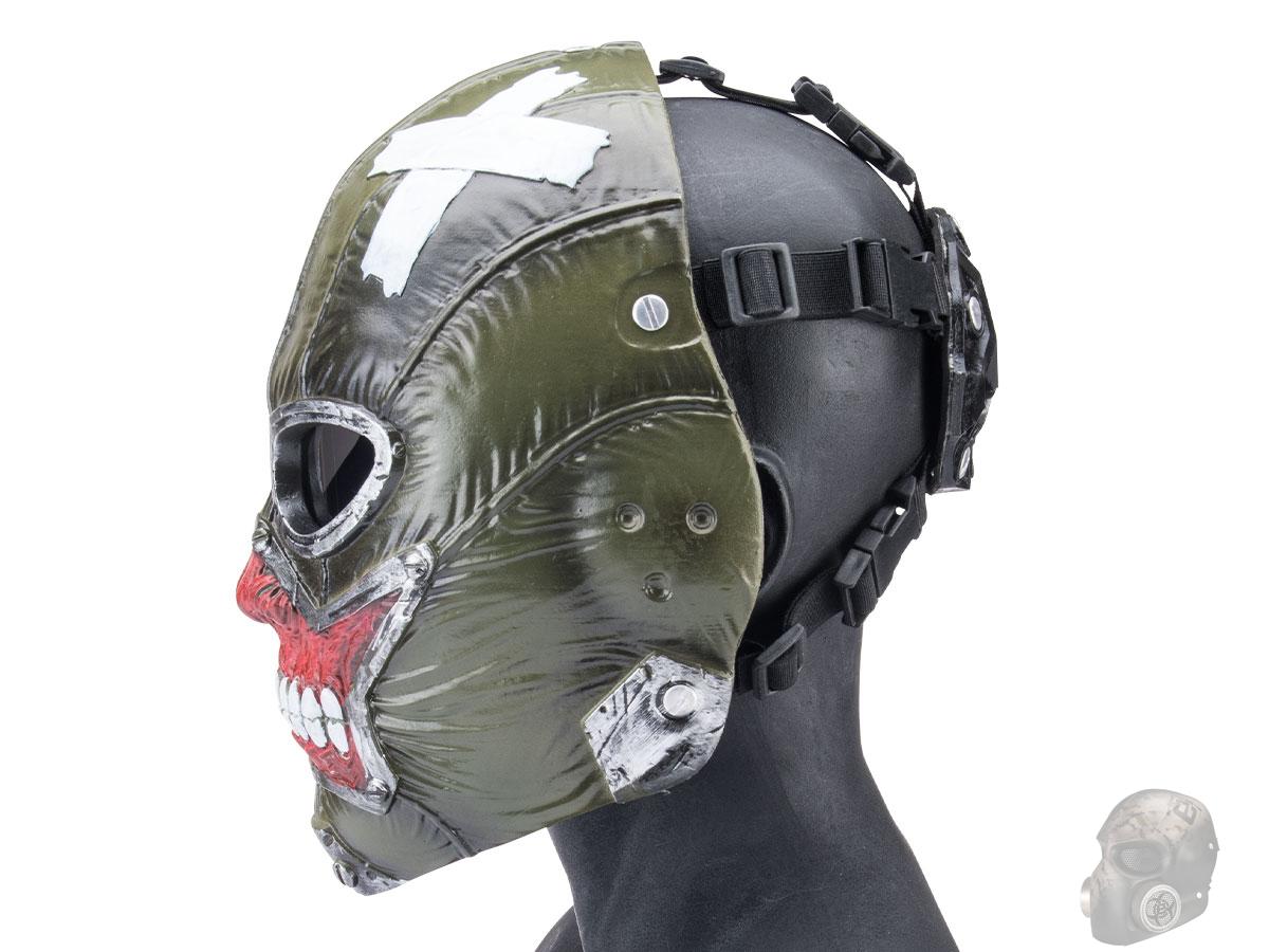 Evike.com R-Custom Fiberglass "Zombie" Full Face Mask (Color: Green ...