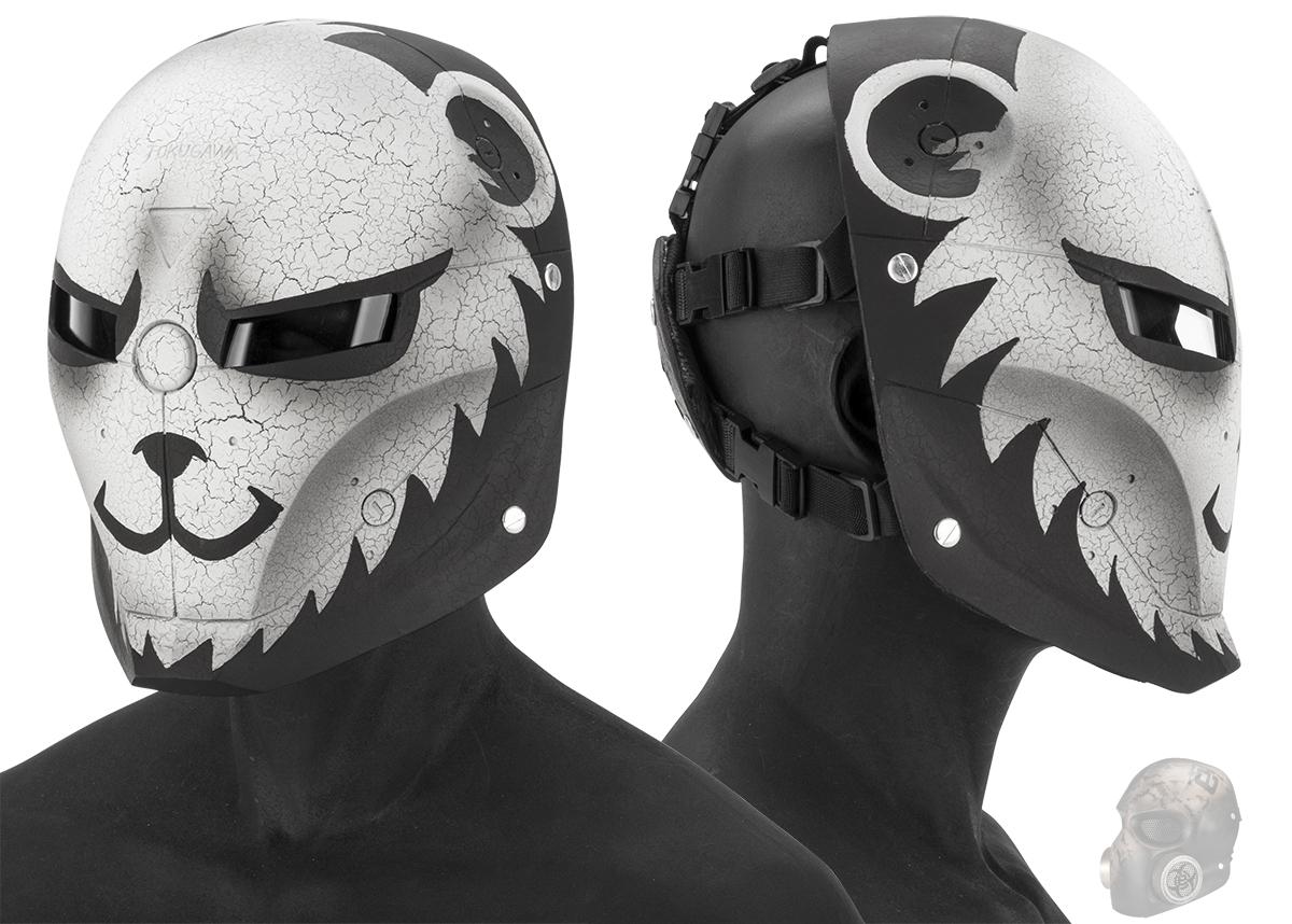 Evike.com R-Custom Fiberglass "Fox" Full Face Mask (Color: Pan / Clear ...
